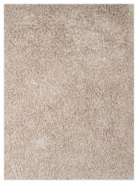 Amer Rugs Peacock PEK-1 Champagne Beige Shag Area Rugs, 3'6"x5'6 ...