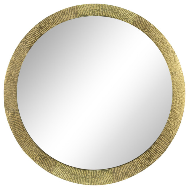 Metal 29" Gold Mirror - Contemporary - Wall Mirrors - by Sagebrook Home ...