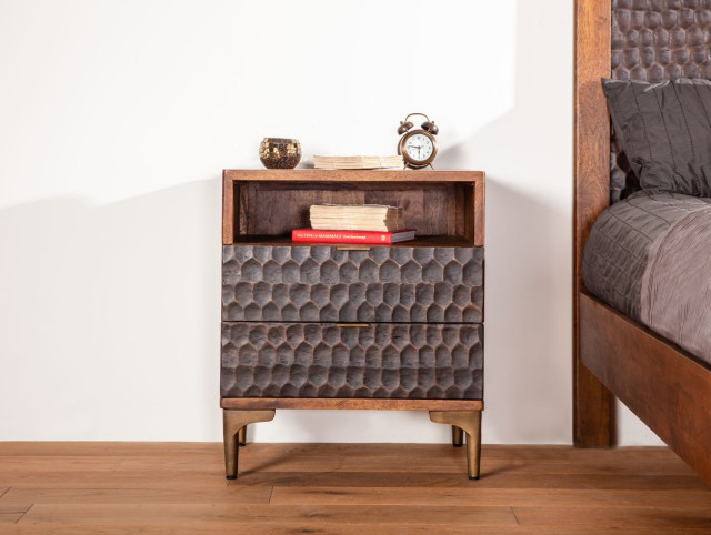 Vallarta 24-Inch Two Tone Mango Wood Night Chest - Midcentury ...