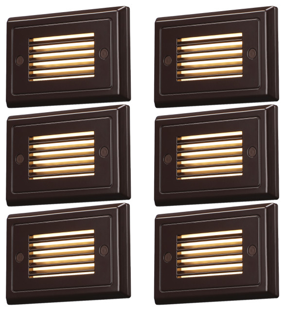 Dimmable 120V LED Step Lights, 3000K Warm White, Oil Rubbed Bronze, 6 ...