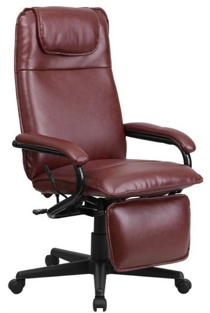 Scranton & Co Contemporary Faux Leather High Back Reclining Office ...