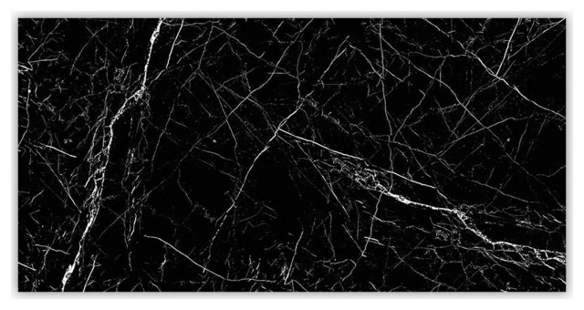 Pietra Black Polished 12x24 Porcelain Tile, 12x24 - Contemporary - Wall ...