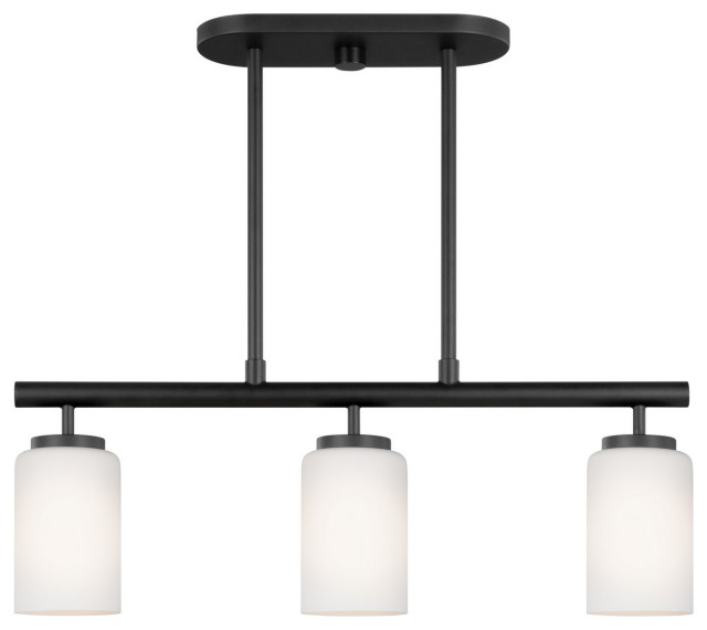 Oslo 3-Light Island Pendant, Midnight Black - Transitional - Kitchen ...
