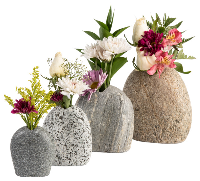 Stone Vase, Little - Contemporary - Vases - by Funky Rock Designs | Houzz