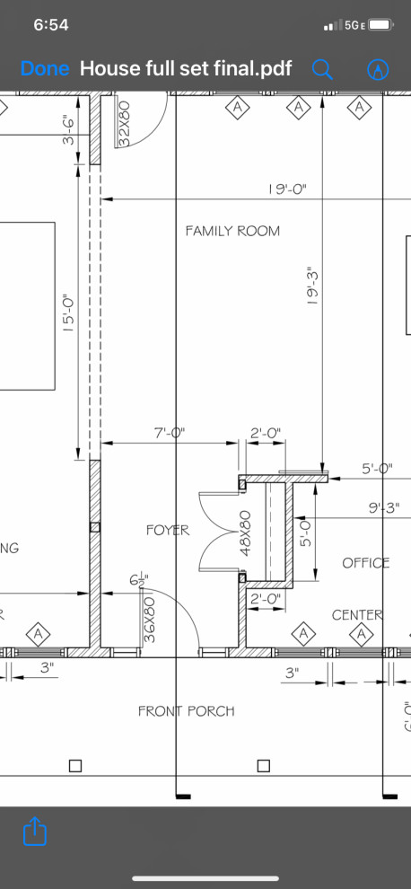 Open floor plan cased open