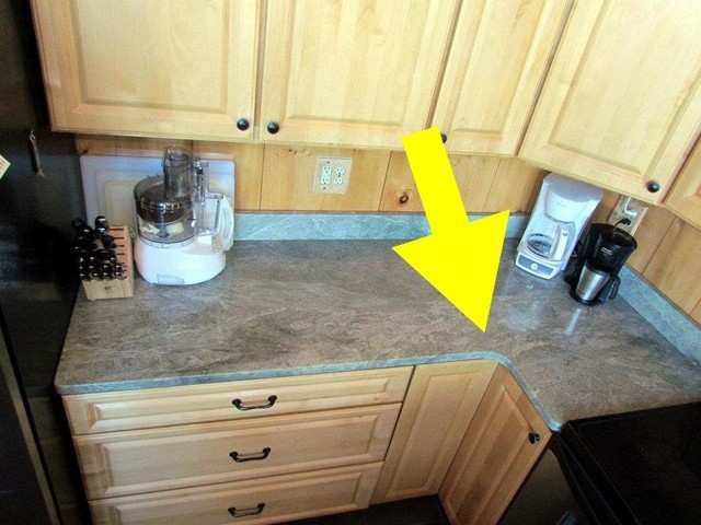 Granite counters round or square inside corner