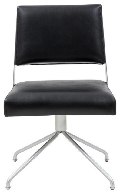 Myric Swivel Office Chair Black/Silver - Contemporary - Office Chairs ...