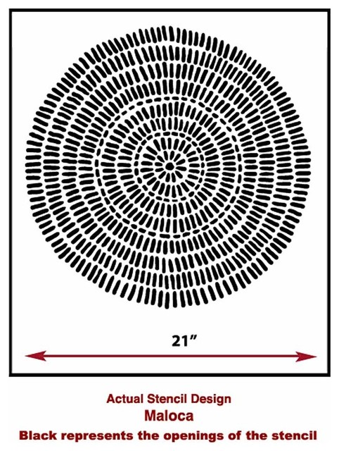 Maloca Wall Art Stencil, Tribal Wall Pattern Stencils - Contemporary ...