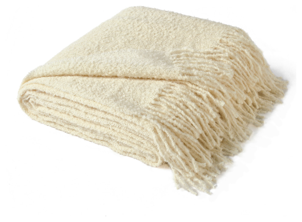 Alpaca Boucle Throw 140x180Cm, 55x71" - Contemporary - Throws - by ...