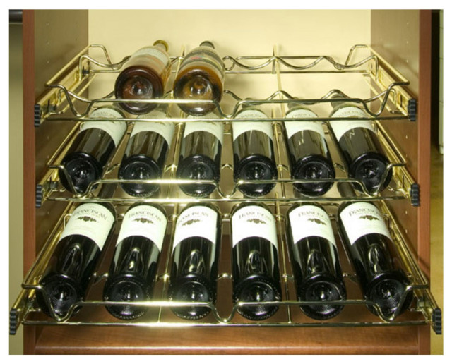 Rev-A-Shelf 5WBR-24-1 Sidelines 24" Deluxe Pull Out Wine Rack for ...