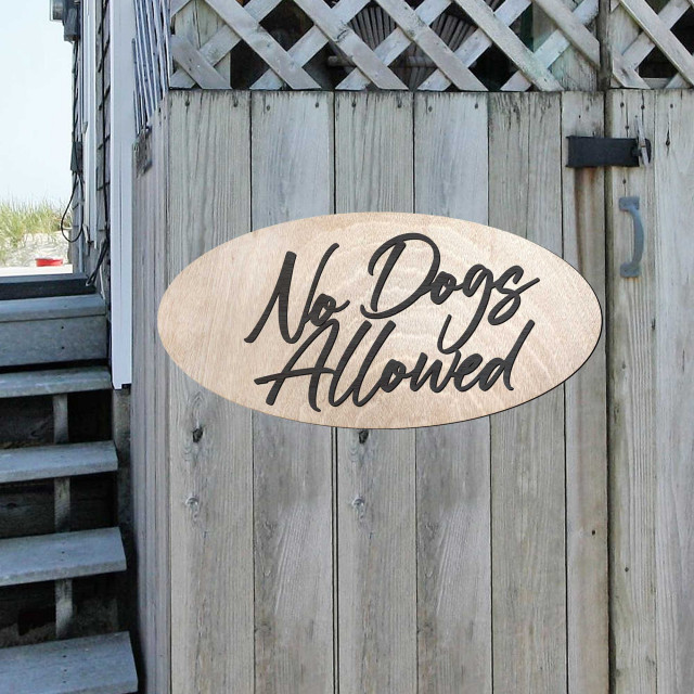 No Dogs Allowed Sign wood sign Office sign HandSign Sings for business ...