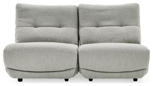 Divani Casa Basil Modern Grey Fabric Small Electric Recliner Chair ...