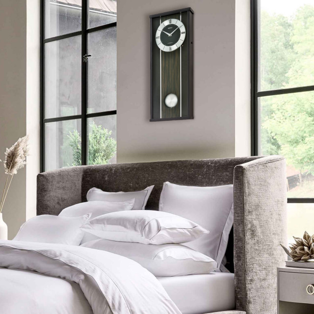Seiko 22" Kurai Pendlum Melody Wall Clock, Black - Transitional - Wall ...