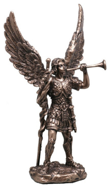Archangel St. Gabriel With Trumpet Statue - Traditional - Decorative ...