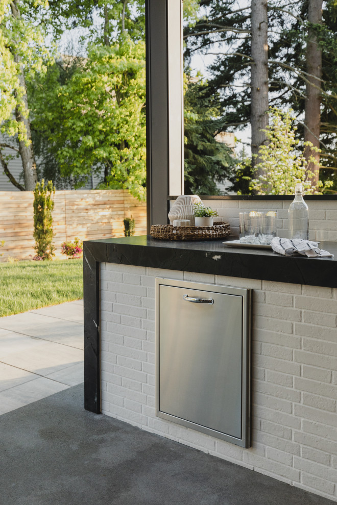Bellevue Custom Home Outdoor Kitchen - Modern - Patio - Seattle - by ...