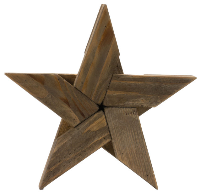 Pine Wood Star Decor, Set of 2 - Rustic - Wall Accents - by Melrose ...