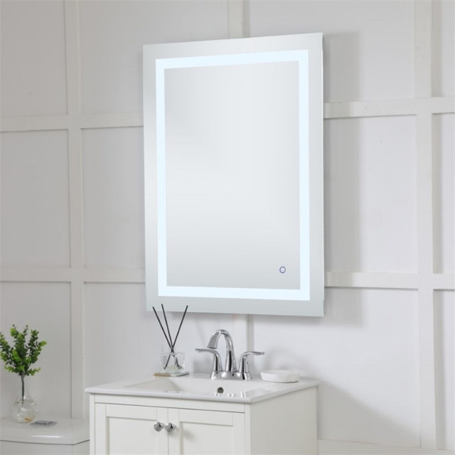 Elegant Decor Helios 30" x 18" Hardwired LED Bathroom Mirror with Touch ...