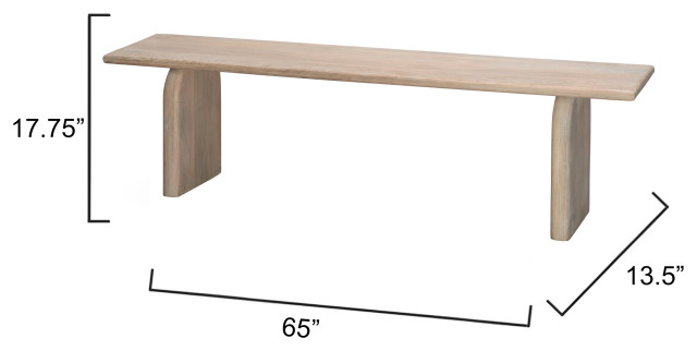 Arc Mango Wood Bench - Transitional - Dining Benches - by Jamie Young ...