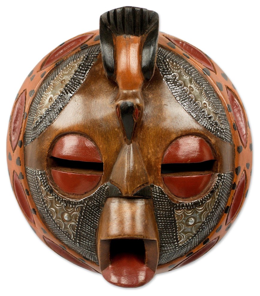 Bird of Happiness African Wood Mask - Tropical - Wall Sculptures - by ...