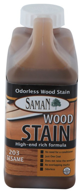 Saman 5950601 Semi-Transparent Wood Stain, Sesame, 32 Oz - Stains And ...