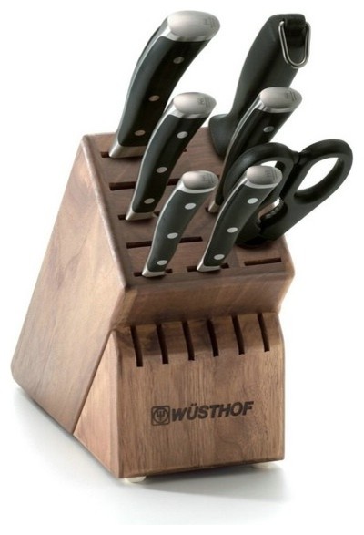Wusthof Classic Ikon - 8 Pc. Knife Block Set w/Walnut Block ...