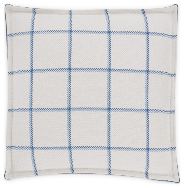 Newport 16" Square Box Throw Pillow - Alta Sky Blue/White ...