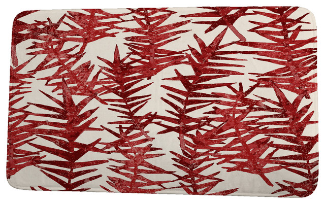 Cuban Flare Spikey Floral Print Bath Mat, 21"x34" - Contemporary - Bath ...