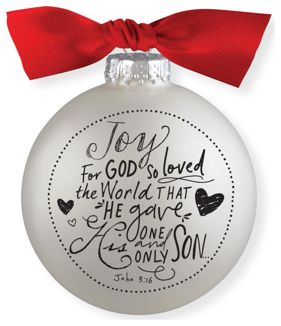 Christmas Ornament, Joy Bauble - Traditional - Christmas Ornaments - by ...