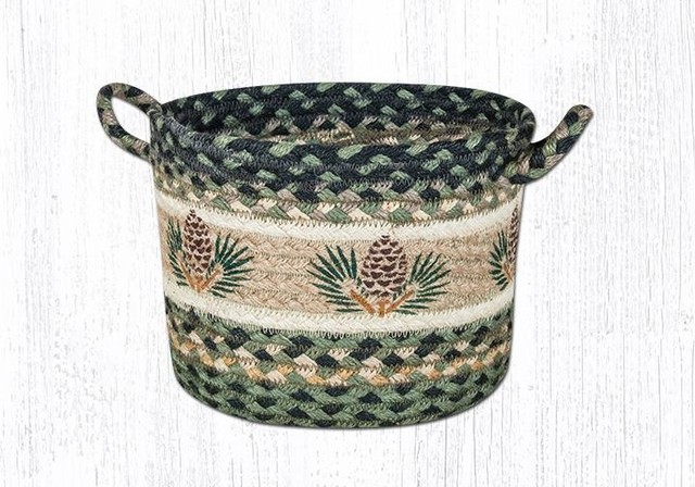 Earth Rugs UBP-116 Pinecone Printed Utility Basket 9" x 7", 9 inches x7 ...