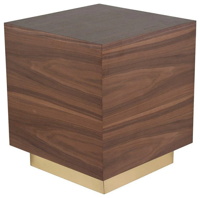 Celia Walnut Side Table - Contemporary - Side Tables And End Tables ...