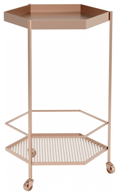 Hex Bar Cart Gold - Contemporary - Bar Carts - by UStradeENT LLC | Houzz