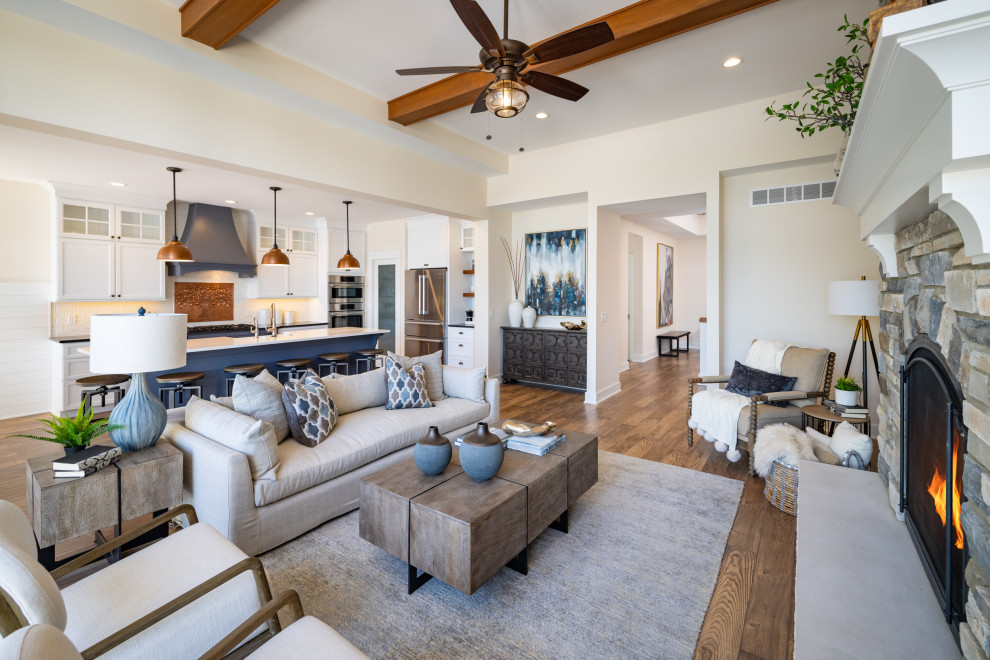 Big Brower Lake Custom Home (Teardown/Rebuild) - Transitional - Living ...