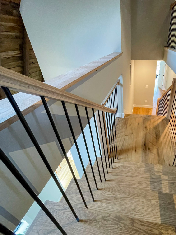 102_Straight-Freestanding Stairs/Landing in Barn Style Home, Leesburg ...