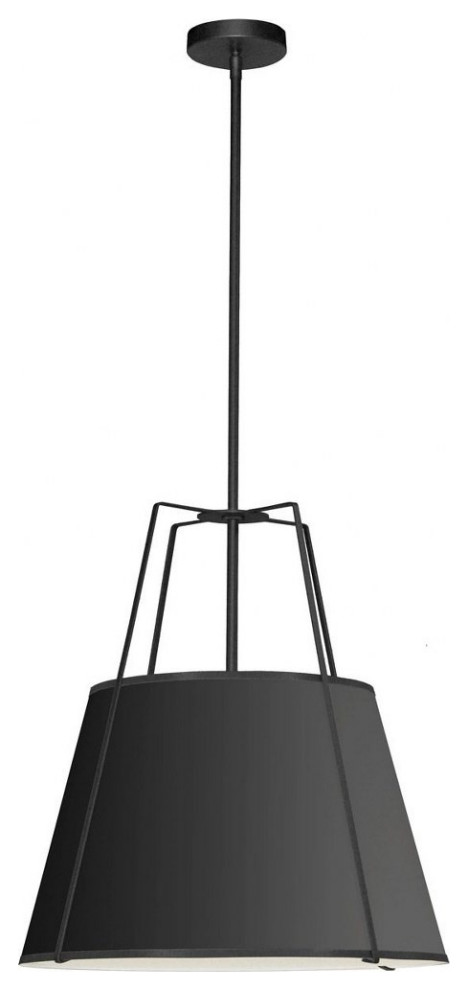 Dainolite TRA-331P-BK-WH Trapezoid, 3-Light Trapezoid Pendant ...