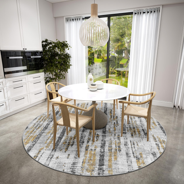 Dalyn WL6 Grey Area Rug, Round 10' x 10' - Contemporary - Area Rugs ...