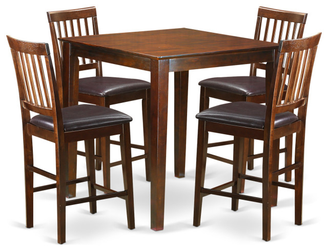 3-Piece Counter Height Dining Set, Square Pub Table and 2 Stools ...