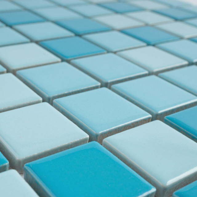 11.75"x11.75" Lisle Grid Mosaic Tile Sheet, Creamy Blue - Contemporary ...