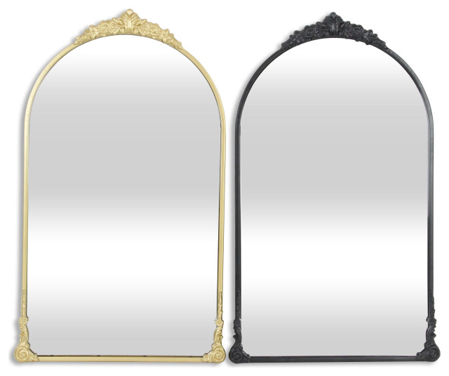 Everlaine Modern Victorian Gold Wall Accent Mirror - Victorian - Wall ...