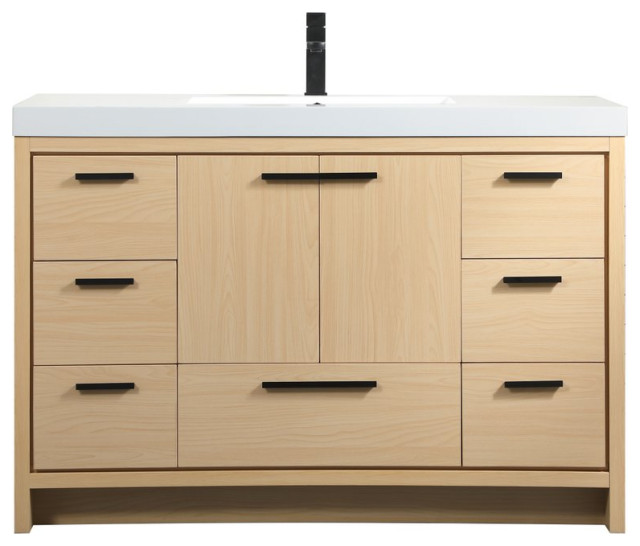 Elegant VF46048MMP 48"Single Bathroom Vanity, Maple - Contemporary ...