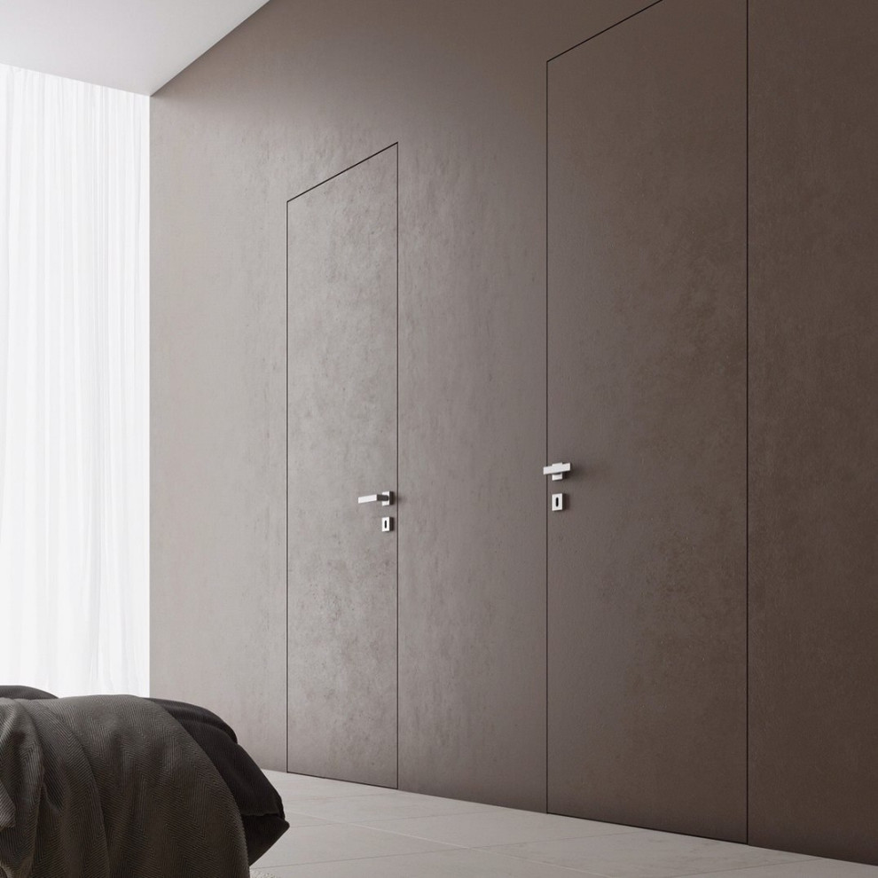 Invisible Solid Hidden Door with Handle | Planum 0010 - Transitional ...