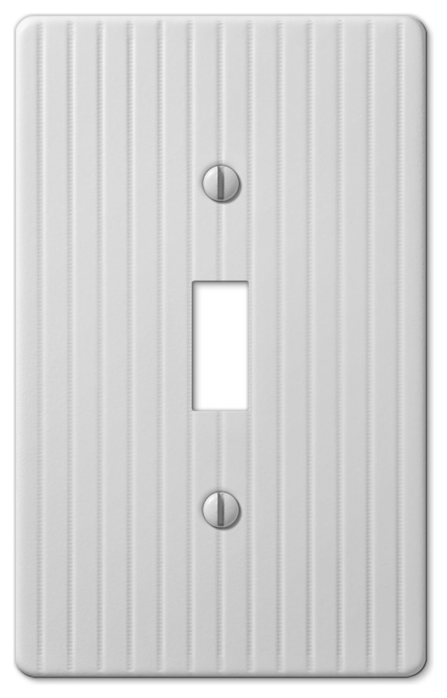 Embossed Line Steel 1-Toggle Wall Plate - Transitional - Switch Plates ...