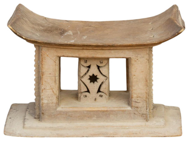 African Bubune Ashanti Ceremonial Stool - Mediterranean - Vanity Stools ...