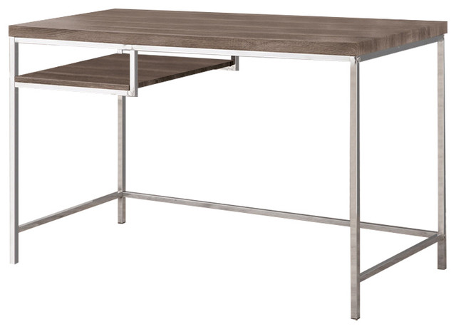 Coaster Writing Desk, Weathered Gray/Chrome - Contemporary - Desks And ...