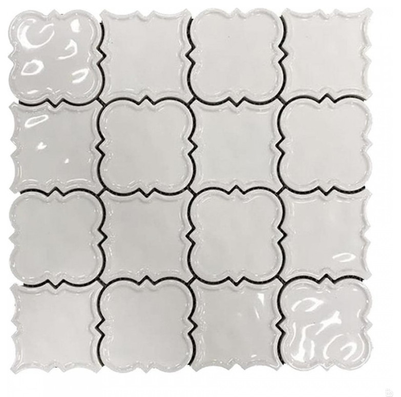 White Square 12X12 Ceramic Mosaic - Mediterranean - Mosaic Tile - by ...