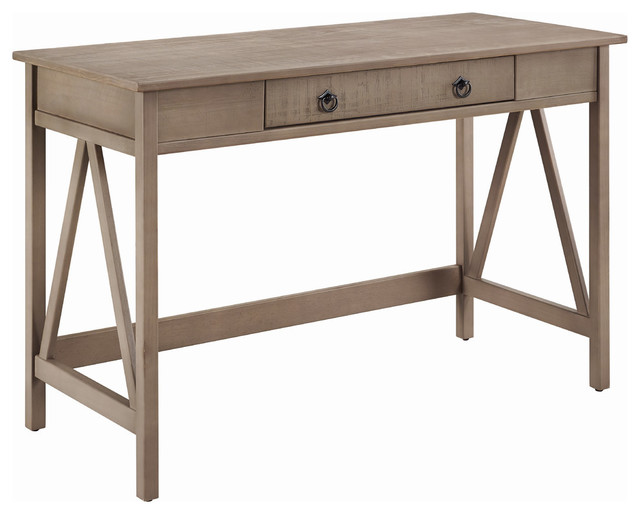 Titian Rustic Gray Desk Rustic Gray - Transitional - Desks And Hutches ...