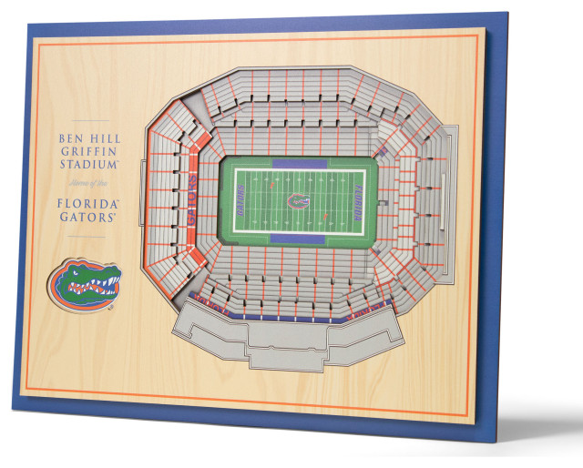 NCAA Florida Gators 5 Layer Stadiumviews 3D Wall Art - Contemporary ...