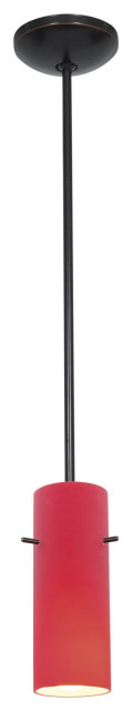Access Lighting Cylinder Pendant 28030-1R-ORB/RED, Oil Rubbed Bronze - Contemporary - Pendant ...