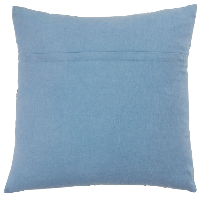 Stonewashed Pillow With Starfish Design, 20"x20" - Beach Style ...