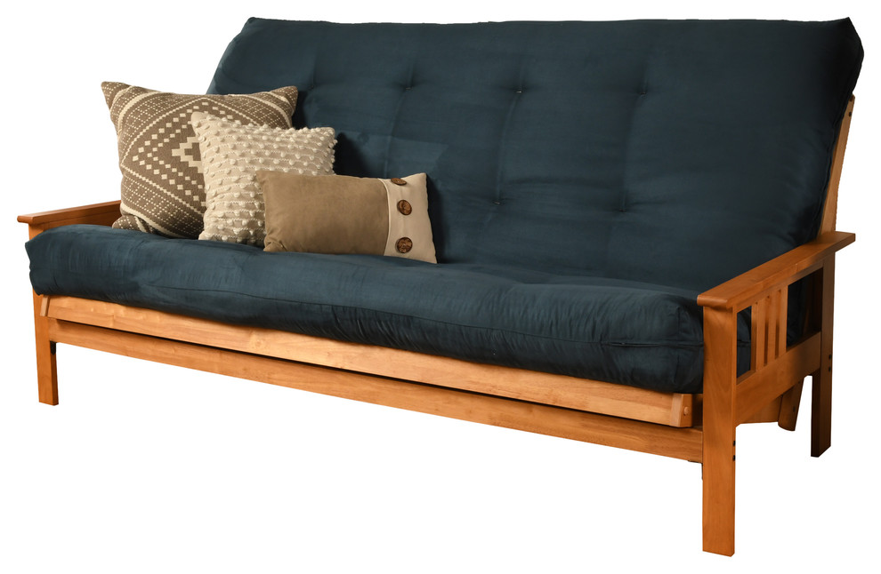 Caleb Frame Queen Futon With Butternut Finish - Transitional - Futons ...