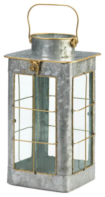 Small Farmhouse Galvanized Lantern - Farmhouse - Candleholders - by The ...